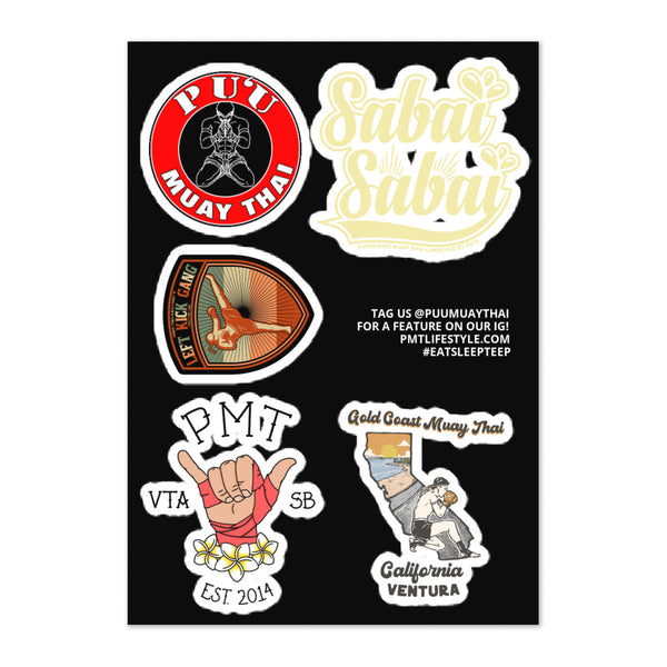 PMT Designs Kiss Cut Sticker Sheet #! - Pu'u Muay Thai