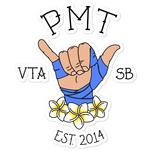 PMT Blue Shaka VTA X SB Sticker - Pu'u Muay Thai